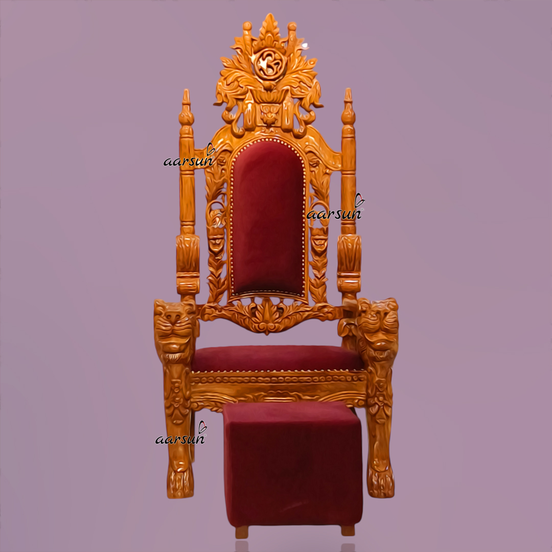 Handcrafted Teak Wood Guruji Chair - Aarsun