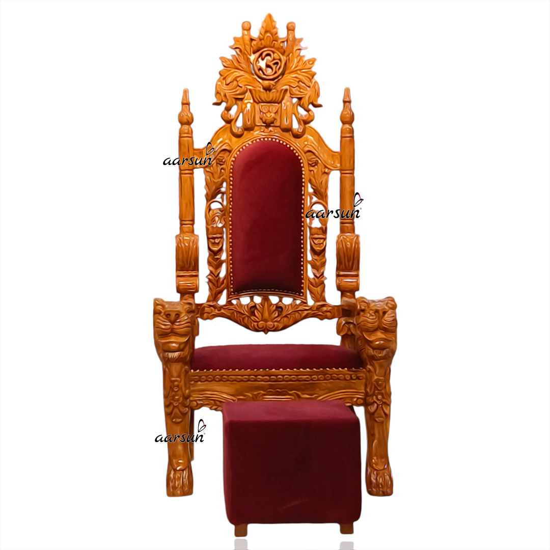 Handcrafted Teak Wood Guruji Chair - Aarsun