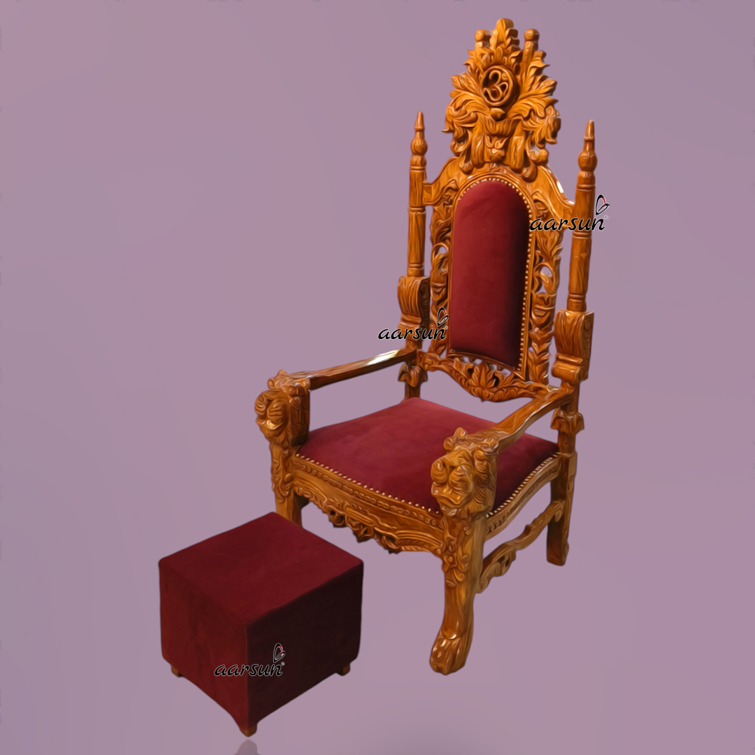 Handcrafted Teak Wood Guruji Chair - Aarsun