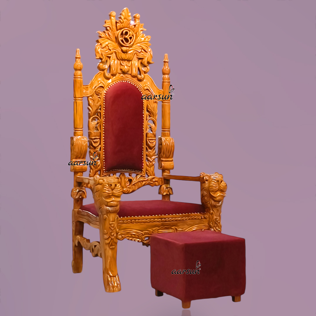 Handcrafted Teak Wood Guruji Chair - Aarsun