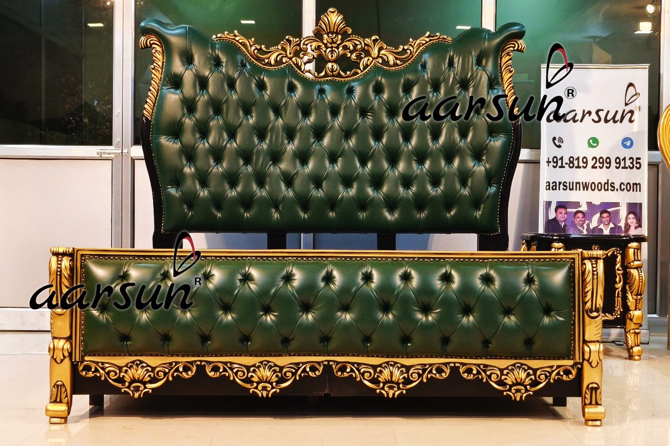 Luxurious Leatherette Bed