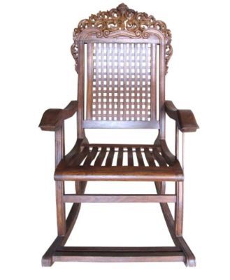 Beautiful Leaf Design Rocking Chair-ROK-0004
