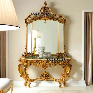 Handcrafted Luxury Royal Wooden Dressing Table DRSR-0014