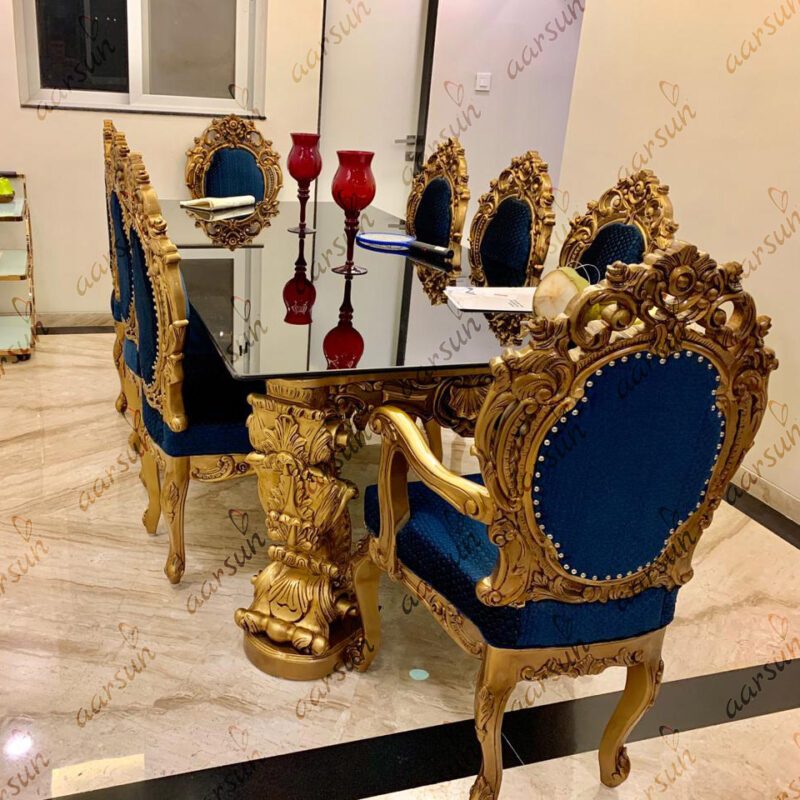 Best 8 Seater Royal Dining Set - Dual Tone Tipping DNG-0016