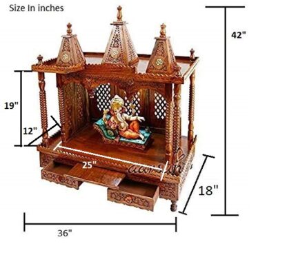 Folding Wooden pooja Mandir - best buy online 7255