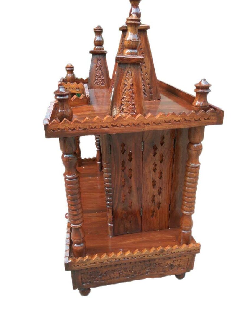 Handmade Wooden Temple in Sheesham Rosewood MNDR-7254
