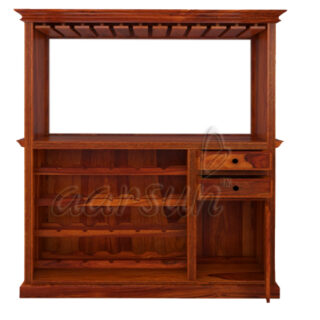 Handcrafted Bar Rack/ Quality Wood Cabinet BAR-0011