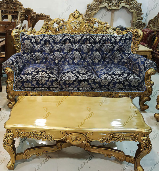 Best Quality Gold Finish Sofa For Living Room YT-119