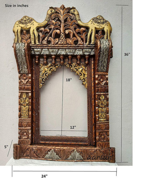 Beautiful Camel Carved Jharokha Frame - JH-0030