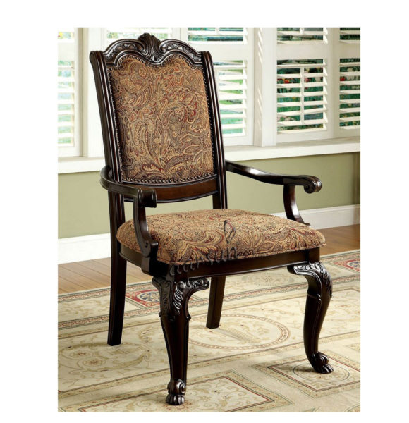 European Style Accent Chair Quality Wood ARMCHR-0030