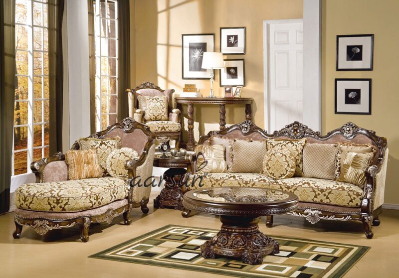 Best Quality Handmade Fully carved Wooden Sofa Set SF-0069