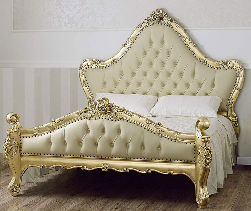 Queen size bed top designs without storage factory price top quality