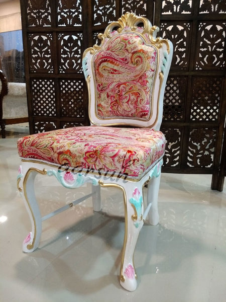 Royal Dining Set - White Polish Golden Highlights YT-111