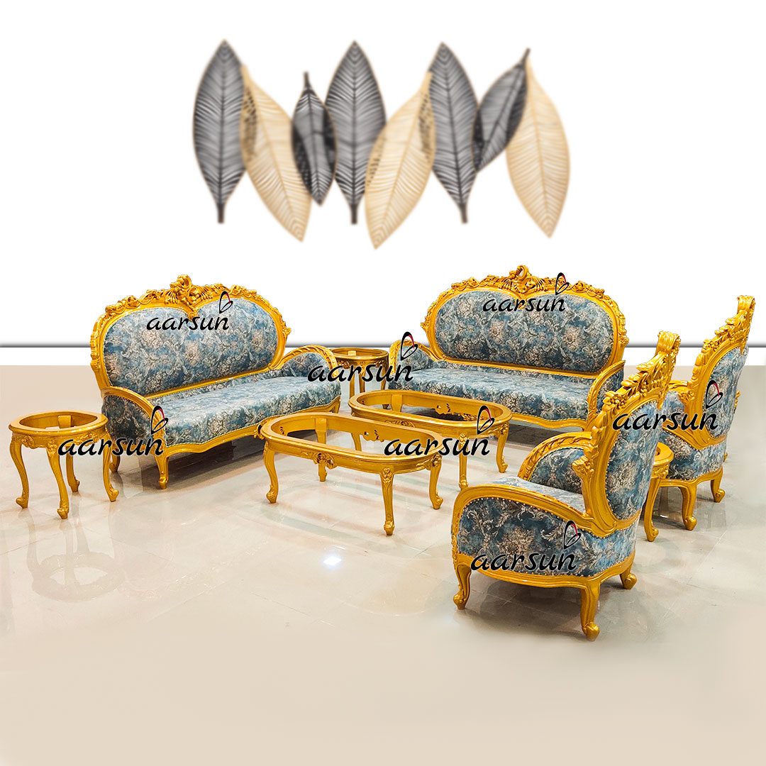 Metallic Gold Royal Sofa Set YT-255