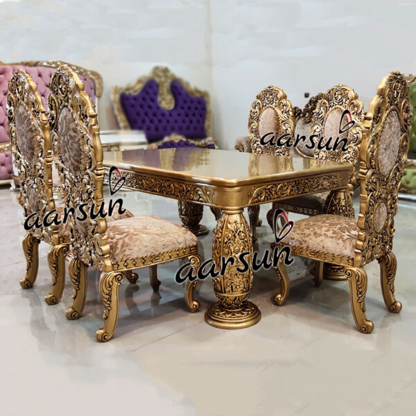 Gold Dining Set 6 Seater YT-283 – Aarsun