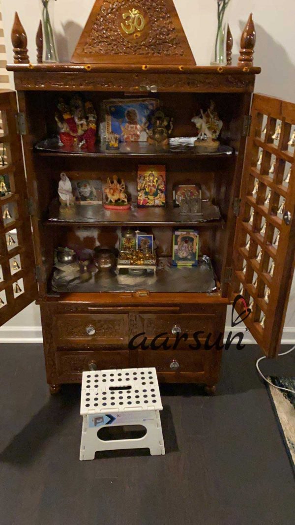 Pooja Temple with Bells TEAKTMP-003