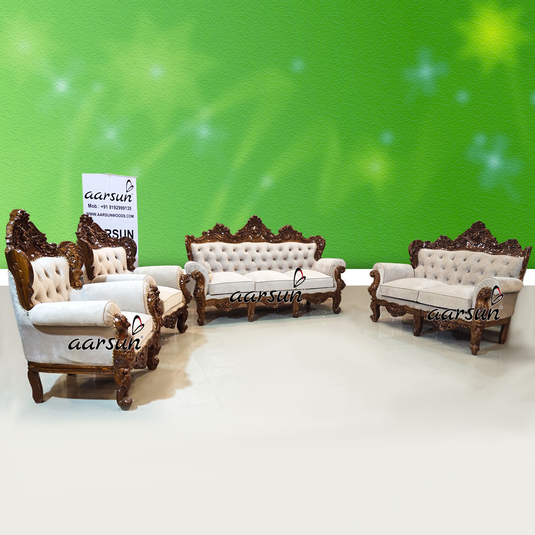 Handcrafted 7 Seater Tufted Back Sofa Set YT-357