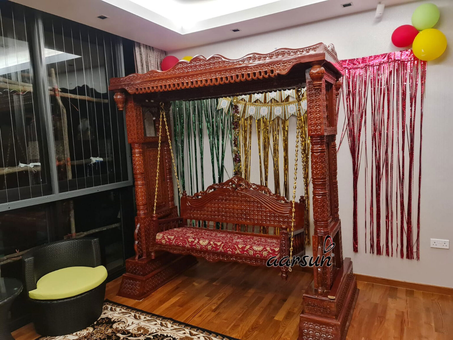 Wooden Swing Jhula Trending design for home - Aarsun