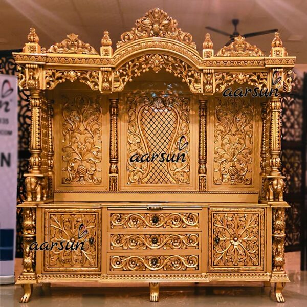 Handcrafted Antique Gold Temple YT-389