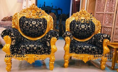 Metallic Gold Sofa Set Classic Dilwala Design YT-414
