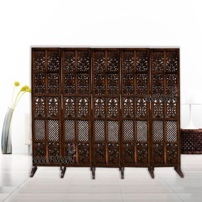 Exclusive 5 Panel Room Separator with Stand
