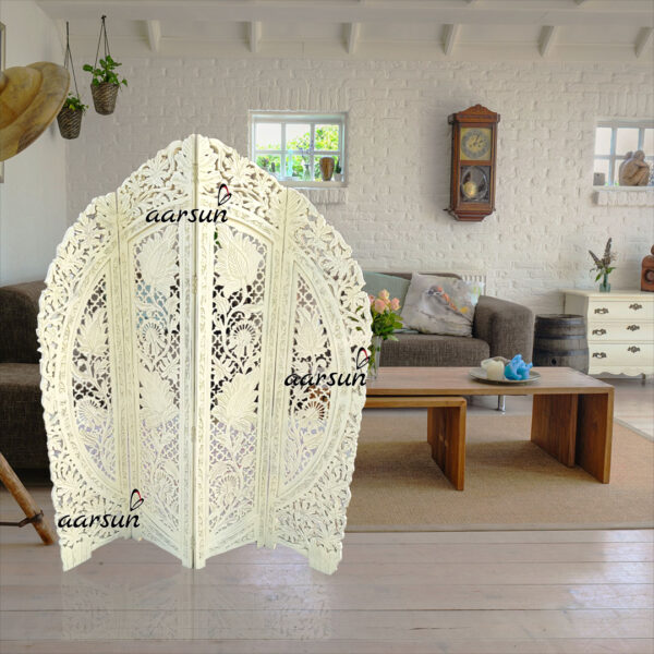 Off White Distress Room Divider RD-0074