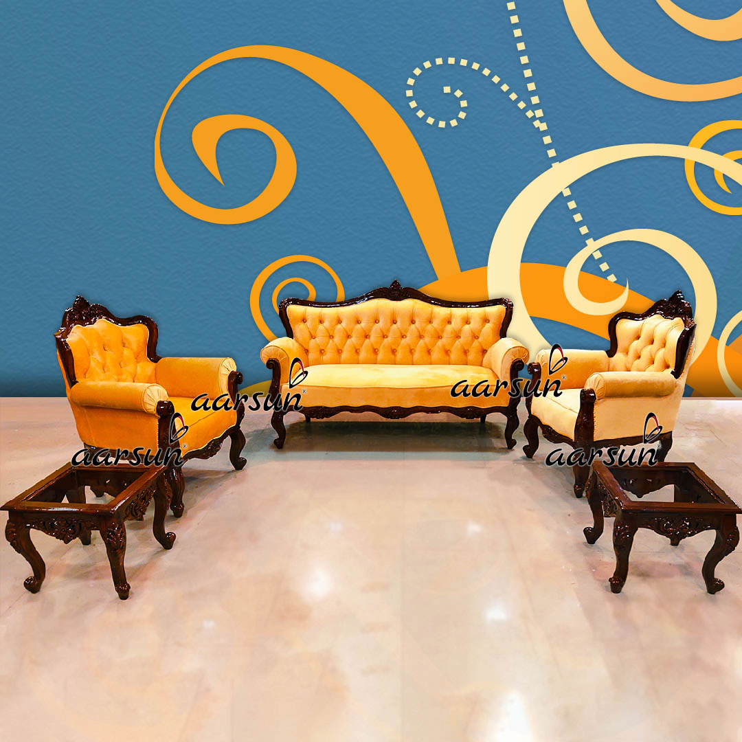 Subtle 5 Seater Sofa Set with Center Table and Corner Tables 503