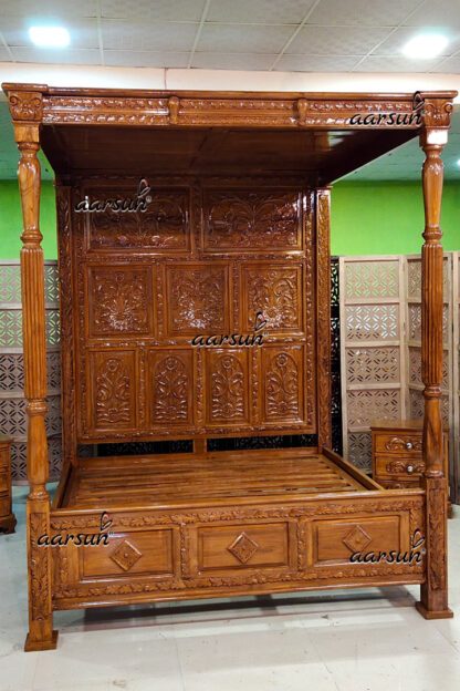 Classic Indian Poster Bed Canopy Bed YT-539