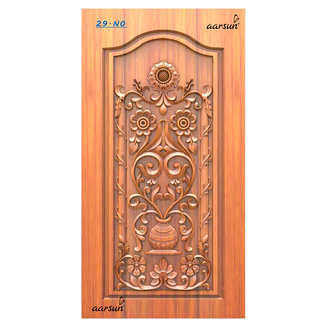 Beautiful Floral Door Design-29