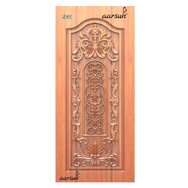 Wooden Floral Door Design-241