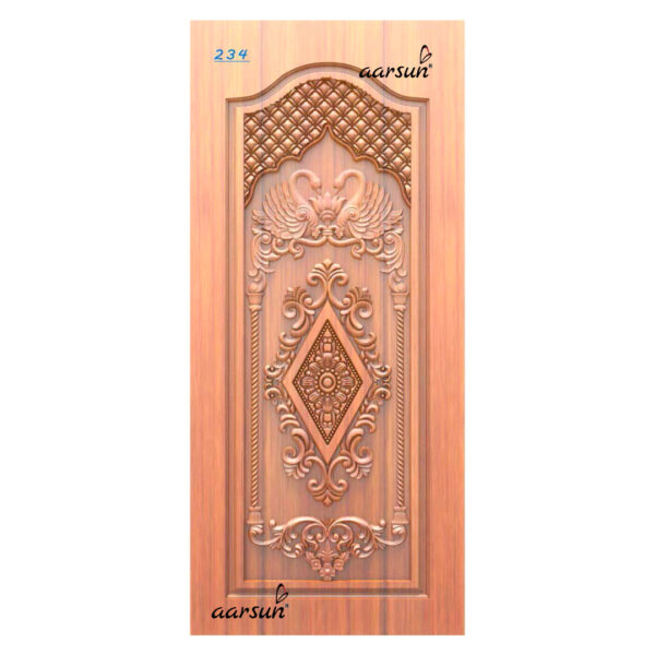 Wooden Swan Door Design-234