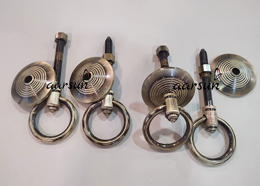 Antique Gold Brass Jhula Chain Ring Hooks JCHAIN-0014