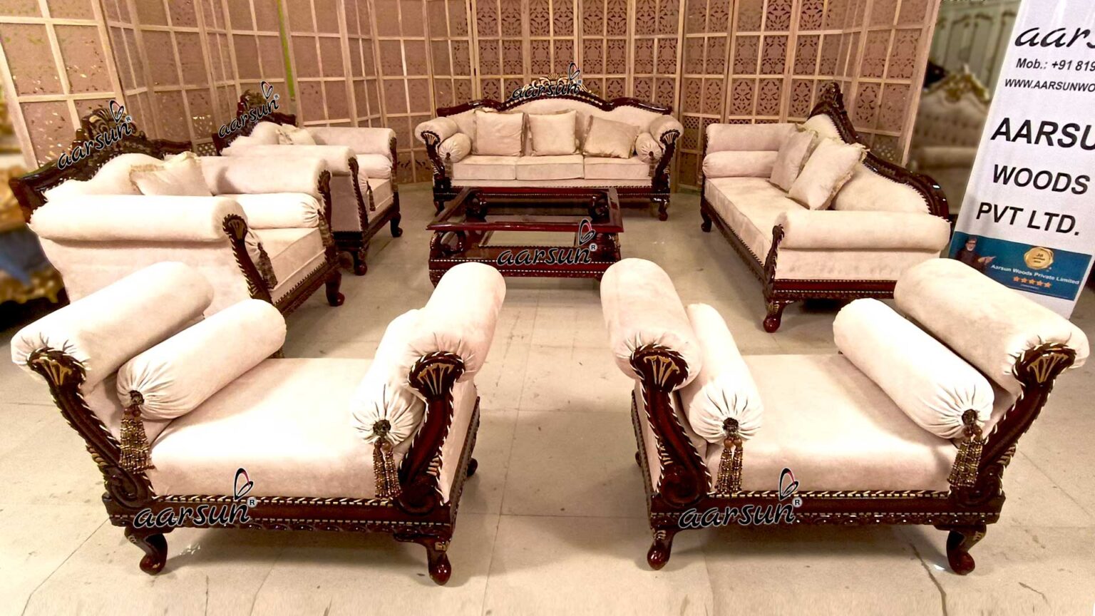 Baithak Sofa Set in Teak YT-649