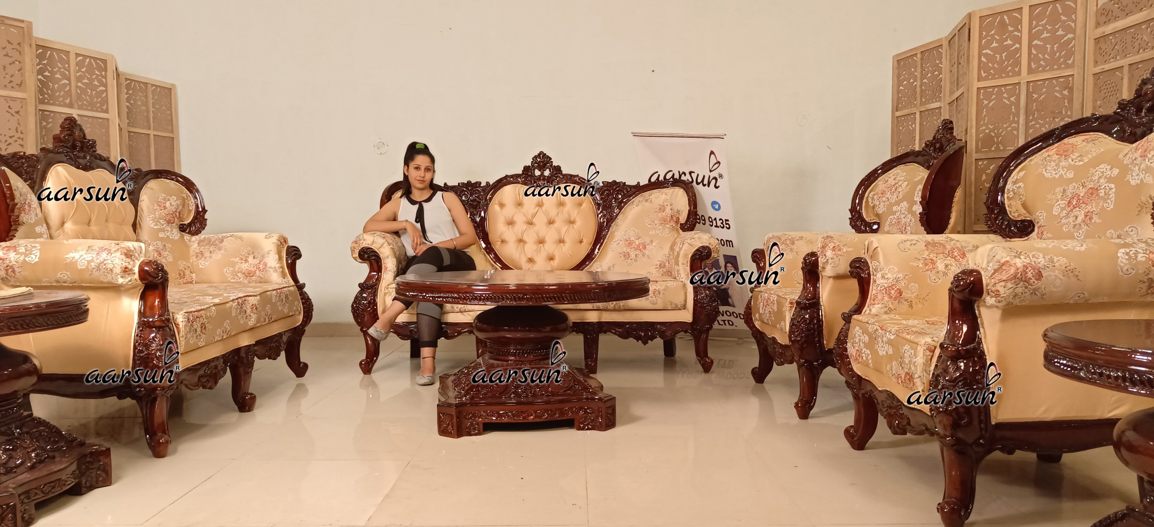 Living Room Sofa Design Luxury Furniture Aarsun Factory Price