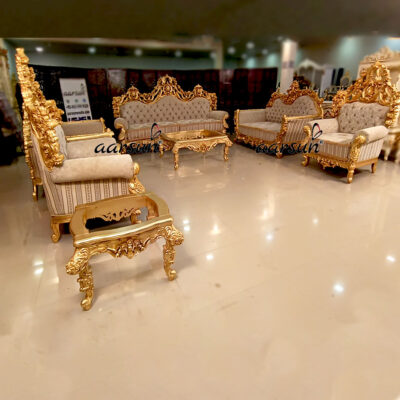 Gold Leafing Luxury Sofa Set
