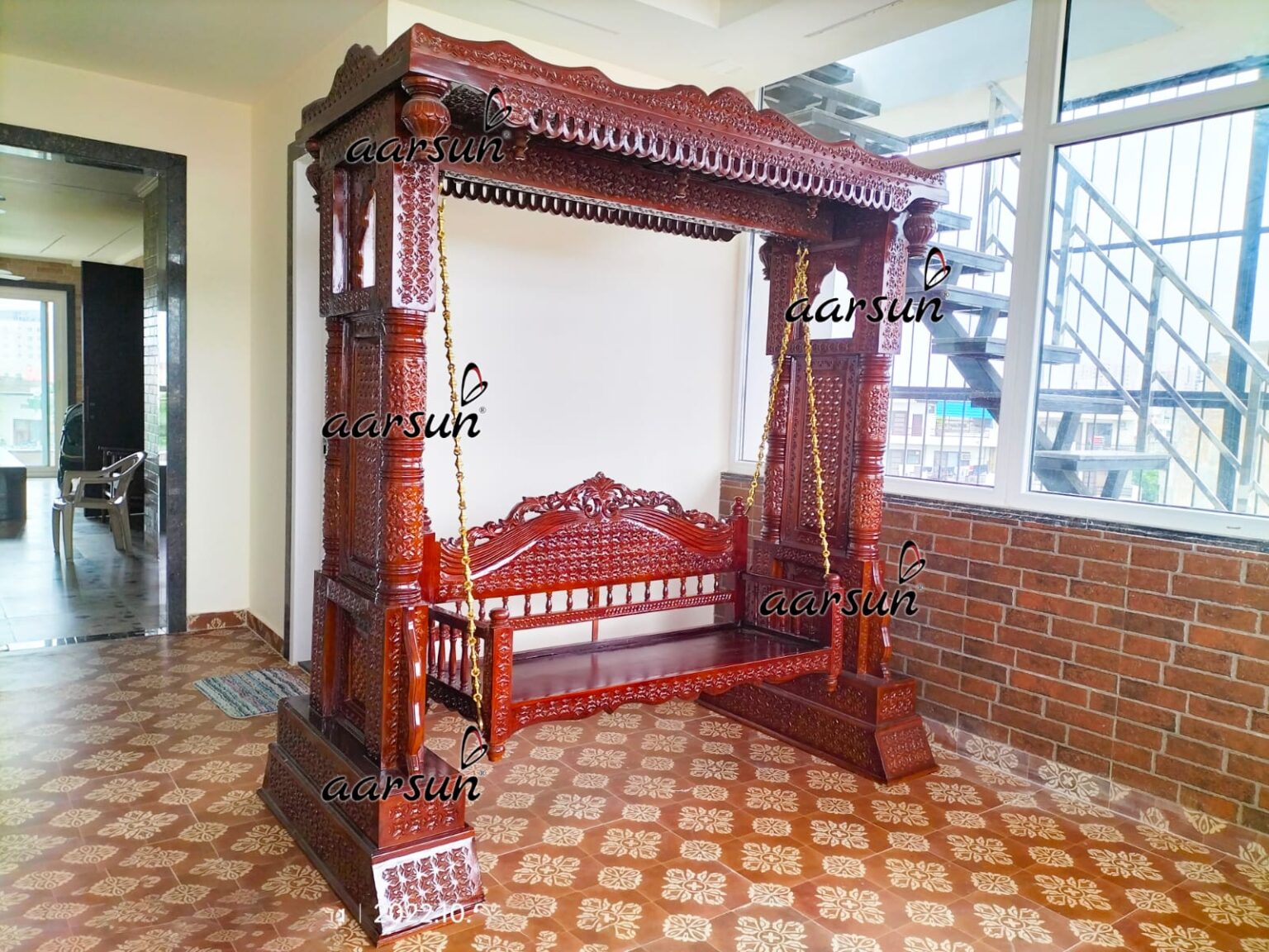 Top designer Wooden Stand Jhula Heavy Design JH-921 Brand - Aarsun