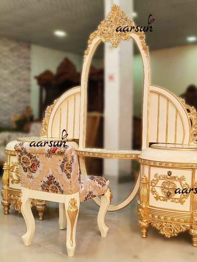 10 Fascinating Dressing Table Designs for a Royal Bedroom Theme - Aarsun