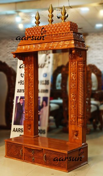 Wooden Temple in Frame Design