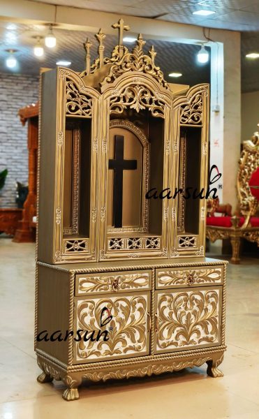 Wooden Altar Design in distress look