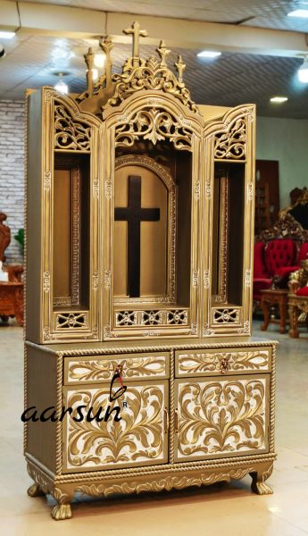 Wooden Altar Design in distress look