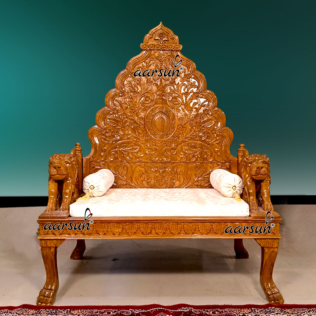 10 Elegant Wooden Guruji Chair Design 2024 - Aarsun