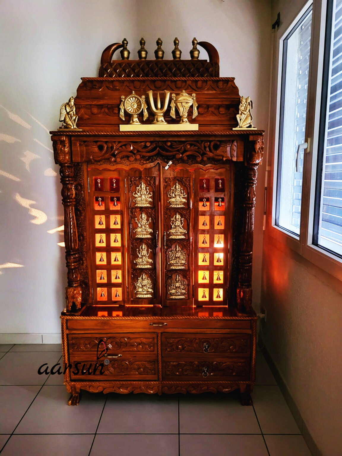 Latest 10 Wooden Temples for your home - Aarsun