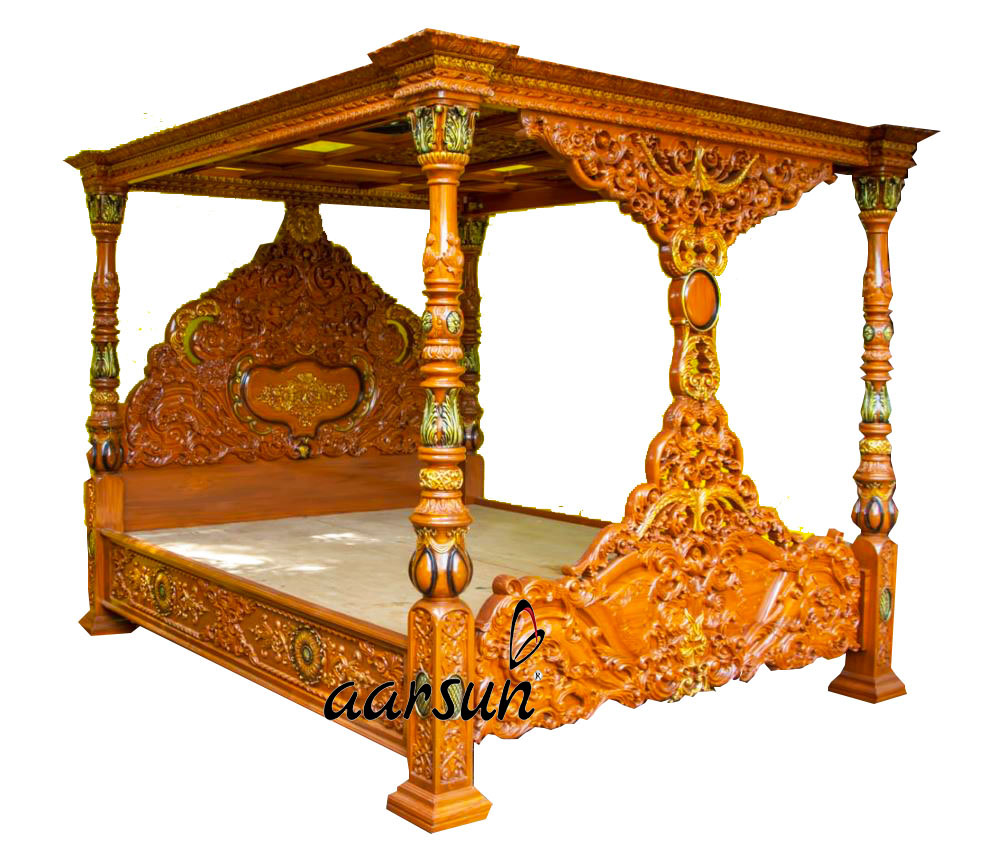 Latest 7 designer Wooden Poster Beds 2025 - Aarsun