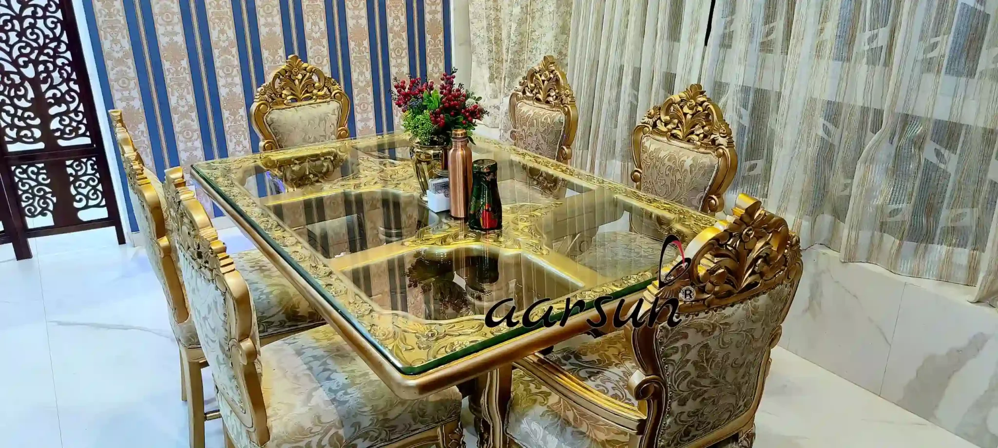 Classic Royal Dining Room Furniture Set YT-691 - Aarsun